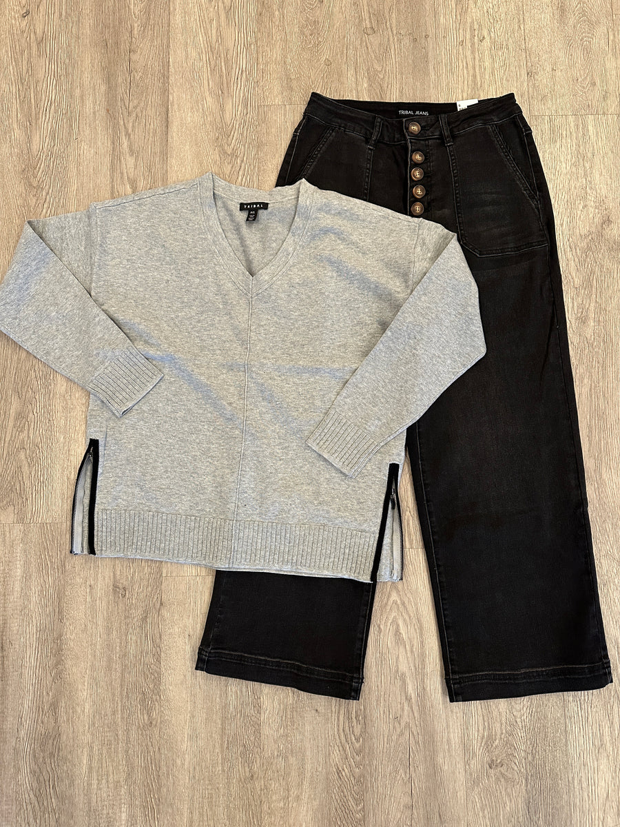 BROOKE BTN FLY HUGGING CROP WIDE LEG – Simply Chic Monogram Boutique ...