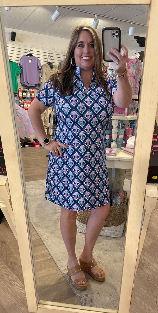 V-Neck Short Sleeve Dress – Simply Chic Monogram Boutique Rockingham